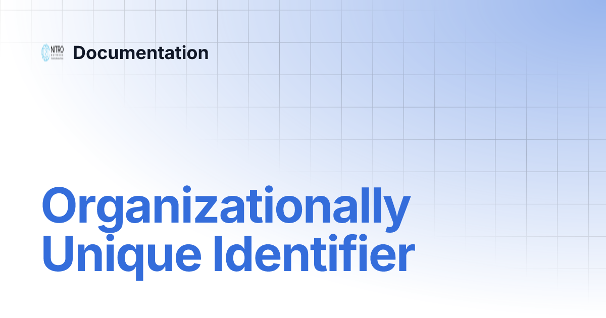 Organizationally Unique Identifier | Documentation